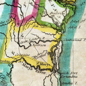 1827 Map of Georgia - Etsy