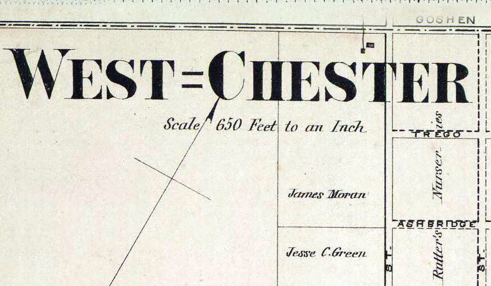 1873 Town Map of West Chester Chester County Pennsylvania - Etsy