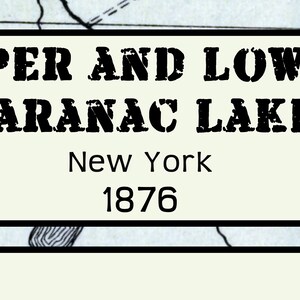 1876 Map of Upper and Lower Saranac Lake New York - Etsy