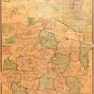 1878 Map of Maury County Tennessee Columbia - Etsy