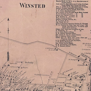 1859 Map of Litchfield County Connecticut - Etsy