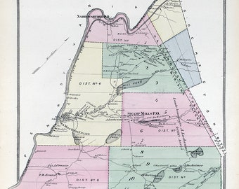 Map of Sullivan County New York - Etsy