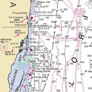 2012 Nautical Map of the Straits of Florida - Etsy