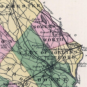 1871 Map of Strafford County New Hampshire - Etsy