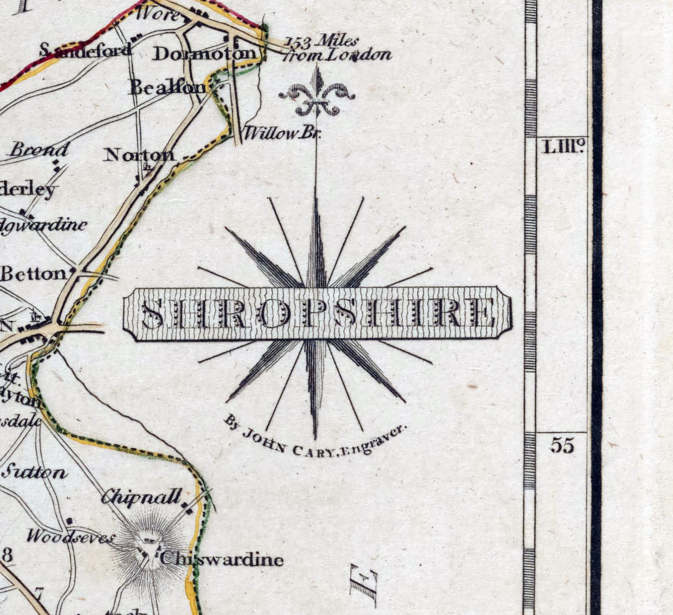 1793 Map of Shropshire County England - Shrewsbury Hopton - Etsy