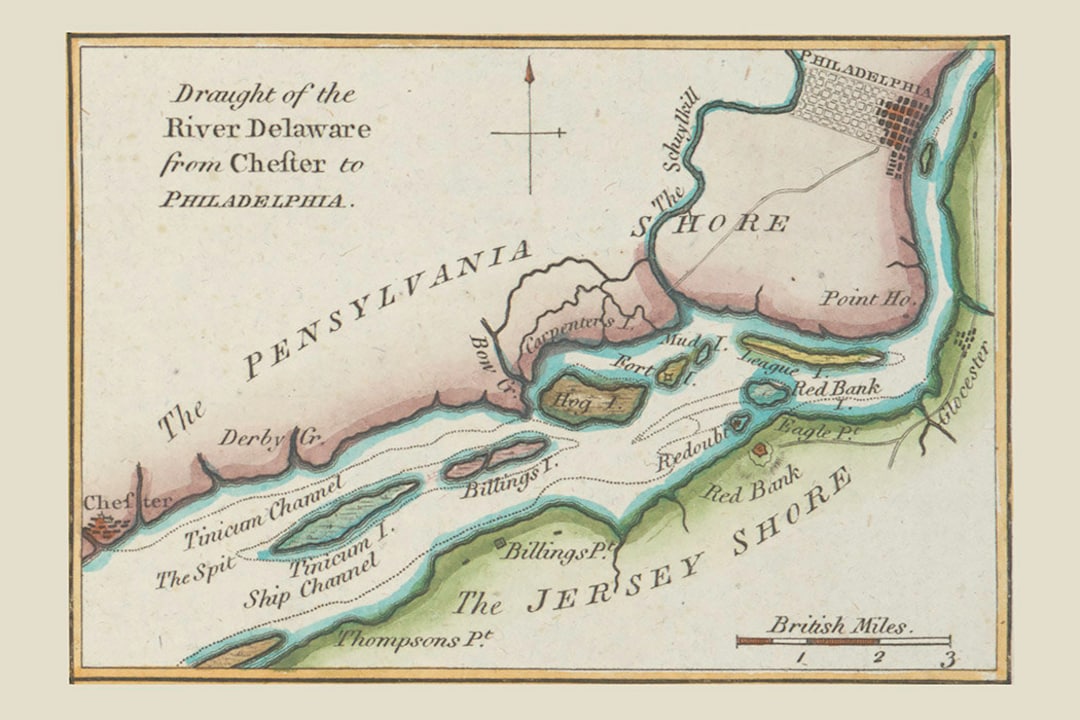 1778 Map of the Delaware River Philadelphia Area - Etsy
