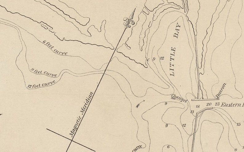 1841 Map of Presque Isle Bay Lake Erie Pennsylvania - Etsy
