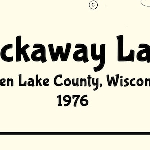 1976 Map of Puckaway Lake Green Lake County Wisconsin - Etsy