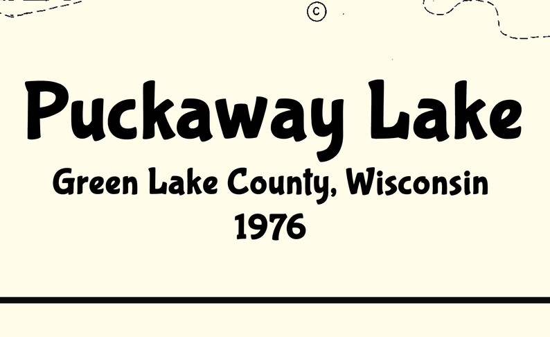 1976 Map of Puckaway Lake Green Lake County Wisconsin - Etsy