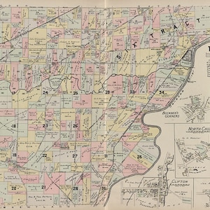 1902 Map of Chili Monroe County New York - Etsy