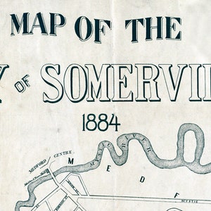 1884 Map of Somerville Middlesex County Massachusetts - Etsy