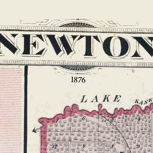 1876 Map of Newton County Indiana - Etsy