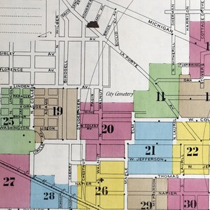 1899 Town Map of South Bend Indiana - Etsy