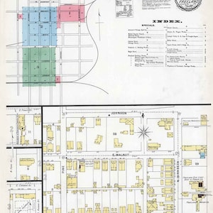 1895 Town Map of Freeland Luzerne County Pennsylvania - Etsy