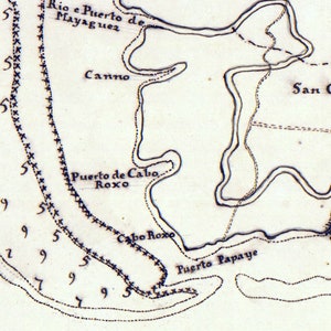 18th Century Map of Puerto Rico - Etsy