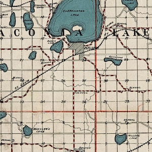 1913 Map of Carver County Minnesota - Etsy