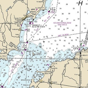 2016 Nautical Map of Lake Huron - Etsy