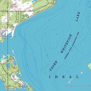 1995 Map of White Fish Lake Minnesota - Etsy