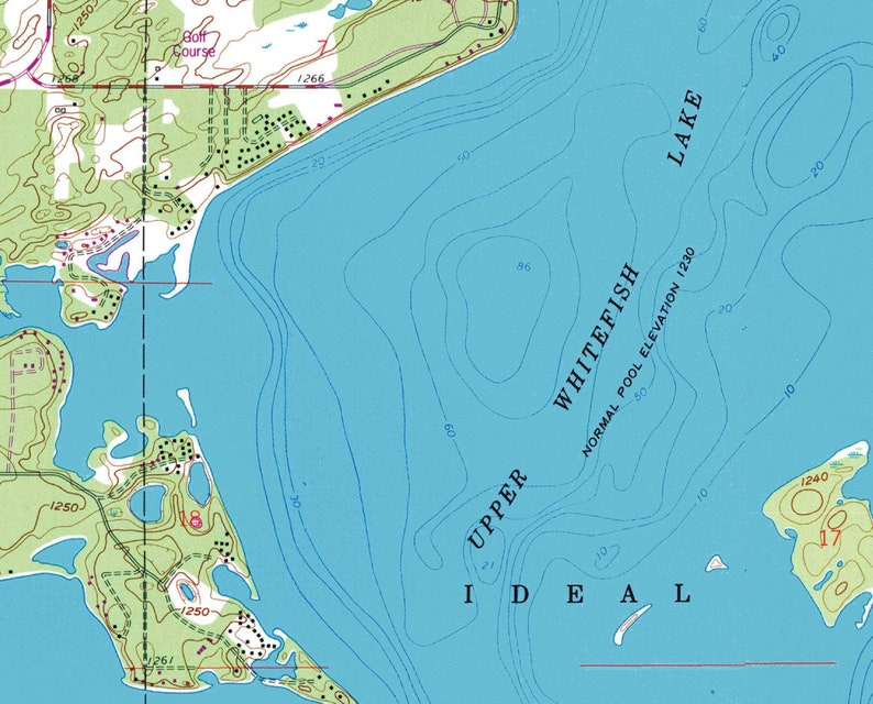 1995 Map of White Fish Lake Minnesota - Etsy