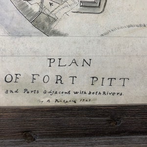 1761 Map of Fort Pitt Pittsburgh Pennsylvania Framed - Etsy