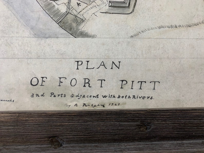 1761 Map of Fort Pitt Pittsburgh Pennsylvania Framed | Etsy