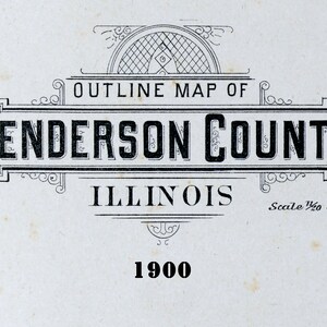 1900 Map of Henderson County Illinois - Etsy