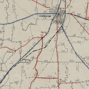 1935 Map of Tipton County Tennessee - Etsy