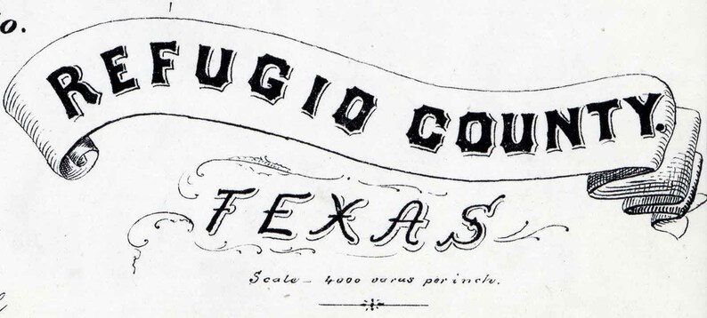1879 Farm Line Map of Refugio County Texas | Etsy