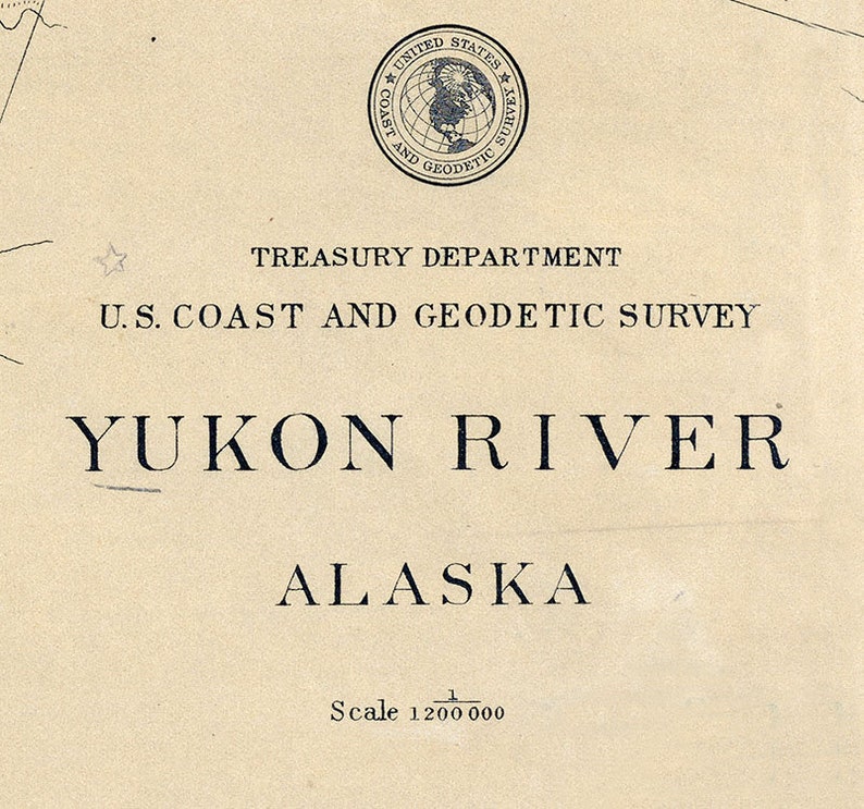 1898 Map of the Yukon River Alaska | Etsy