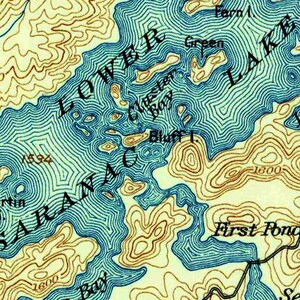 1902 Map of Lower Saranac Lake New York - Etsy