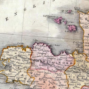 1813 Map of France - Etsy
