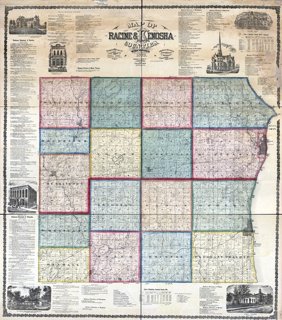 Kenosha County Plat Map Kenosha Map, Wisconsin