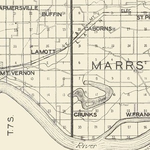 1926 Map of Posey County Indiana - Etsy