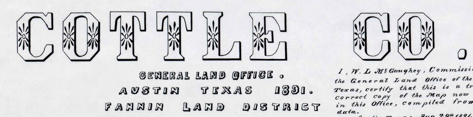 1891 Farm Line Map of Cottle County Texas - Etsy