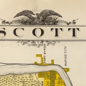 1875 Map of Scott County Iowa - Etsy