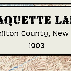 1903 Map of Raquette Lake Hamilton County New York - Etsy