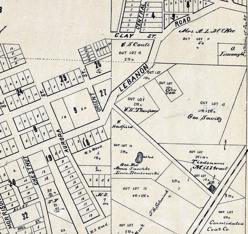 1892 Town Map of Collinsville Madison County Illinois - Etsy