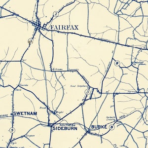 1912 Map of Fairfax County Virginia - Etsy