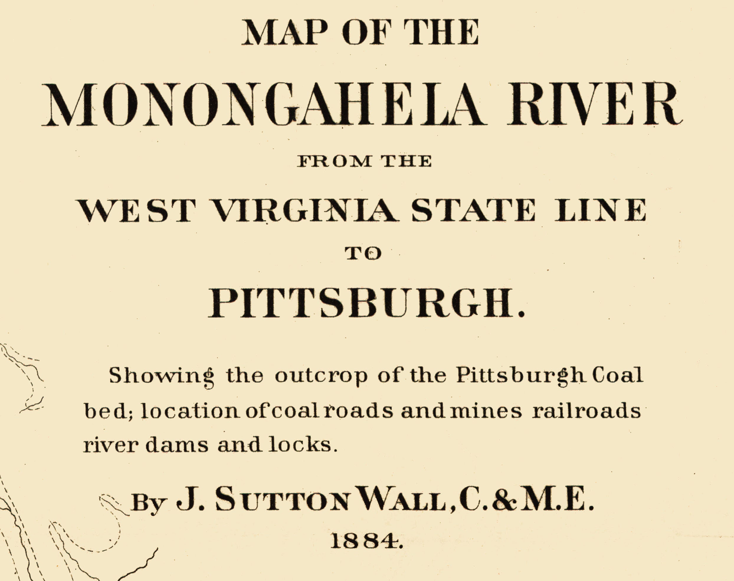 1884 Map of Coal Mines Along the Monongahela River Pennsylvania - Etsy