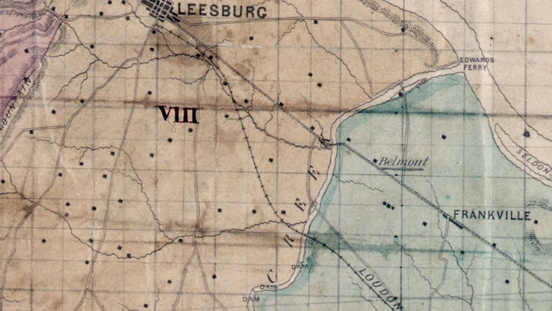 1861 Map of Loudoun County Virginia - Etsy