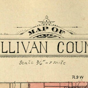 1899 Map of Sullivan County Indiana - Etsy