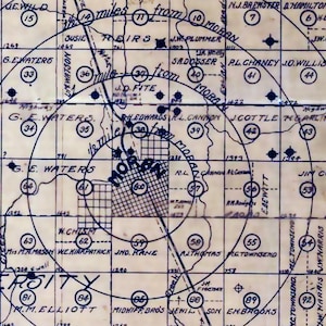 1913 Map of Moran Oil Well Field Texas Shackleford and Callahan County ...