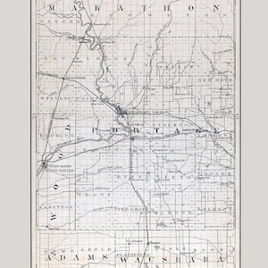 1880 Map of Portage County Wisconsin - Etsy
