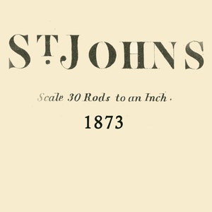 1873 Map of St Johns Clinton County Michigan - Etsy