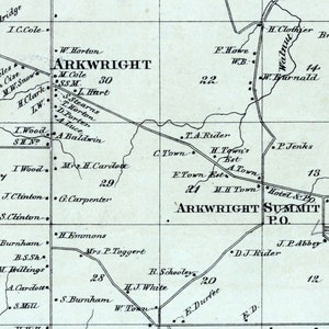 1867 Map of Arkwright Township Chautauqua County New York - Etsy