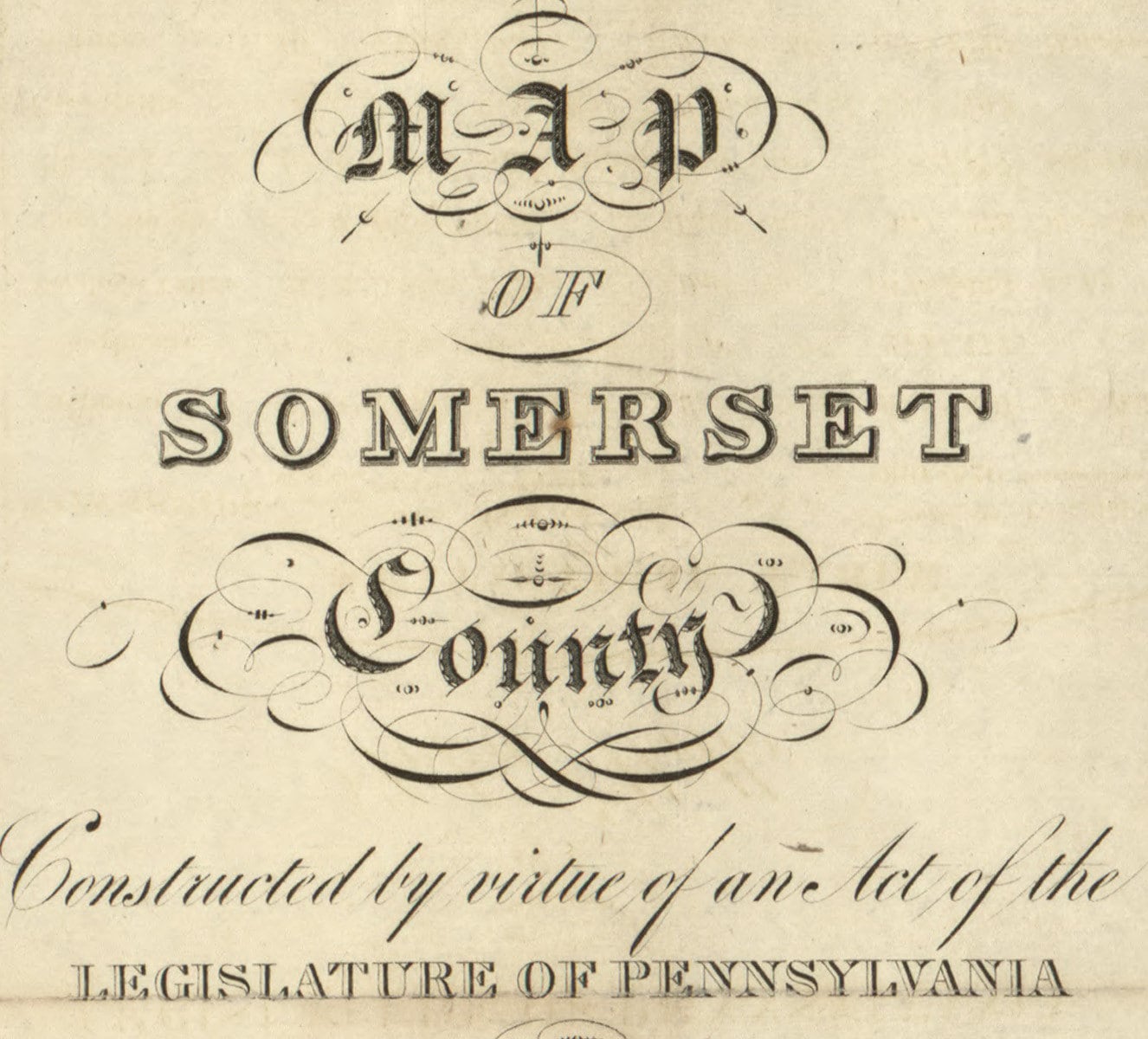 1830 Map of Somerset County Pa - Etsy