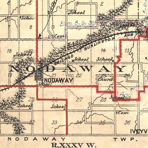 1914 Map of Adams County Iowa - Etsy