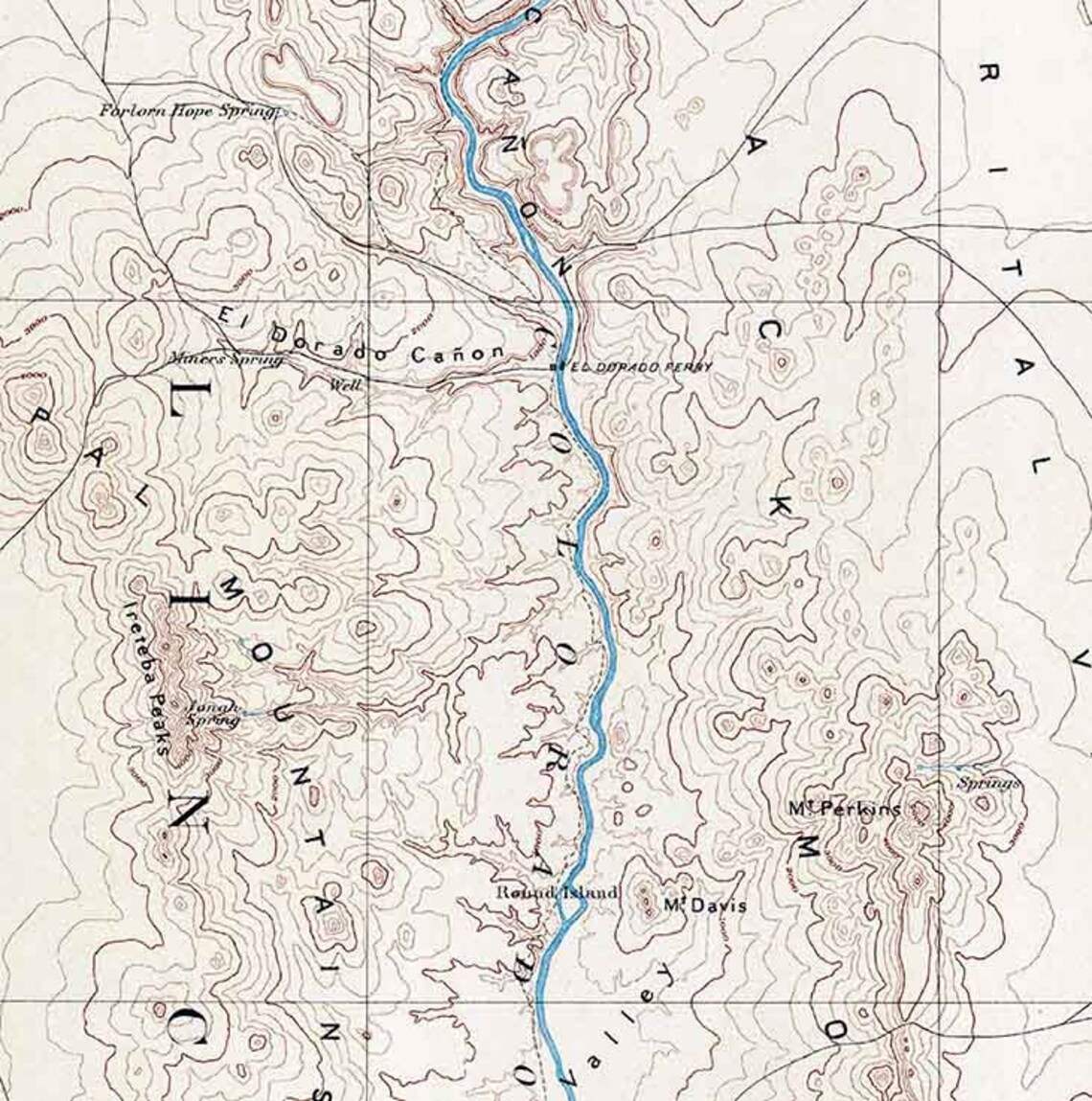 1886 Topo Map of Camp Mohave Arizona Quadrangle Lake Mead - Etsy UK