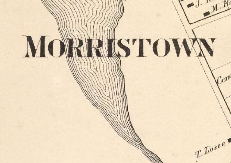 1865 Town Map of Morristown Saint Lawrence County New York - Etsy