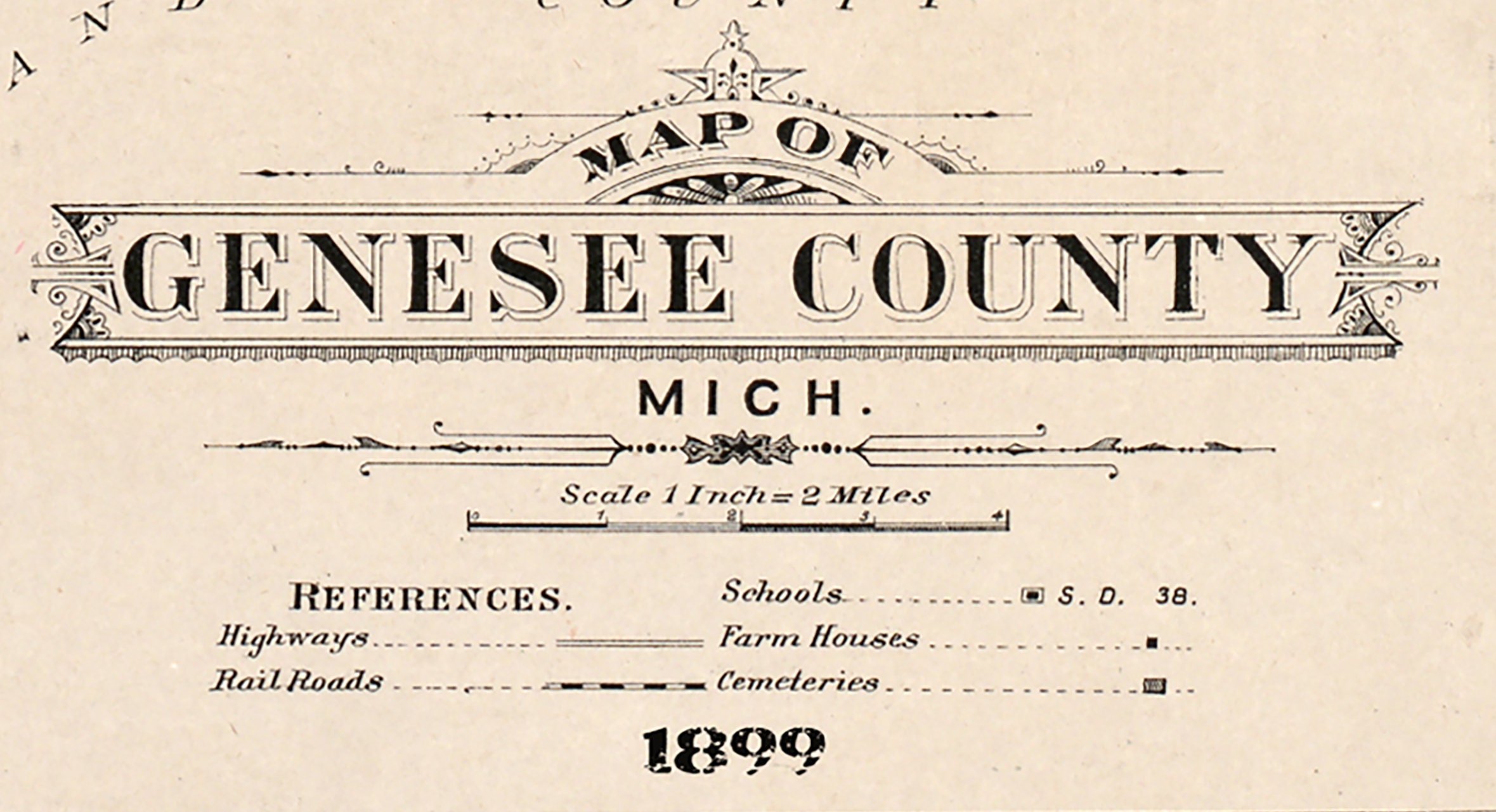 1899 Map of Genesee County Michigan - Etsy